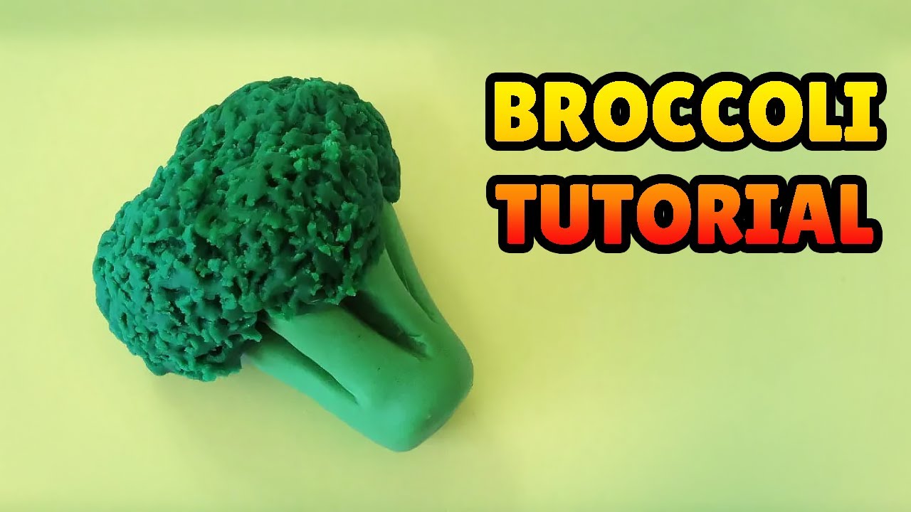 🔴DIY How to make a MINIATURE BROCCOLI - Easy Polymer Clay and Fondant ...