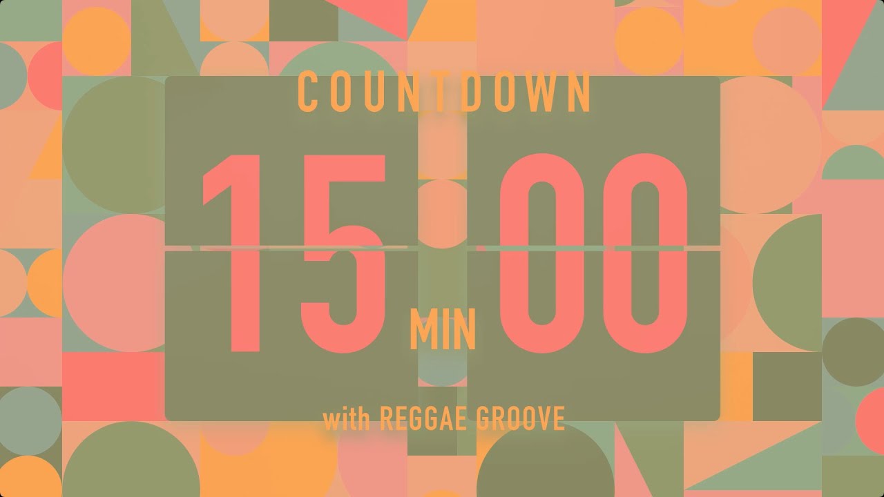 15 Minute Countdown Timer 🎶 Flip Clock with Reggae Groove 🇯🇲 - YouTube