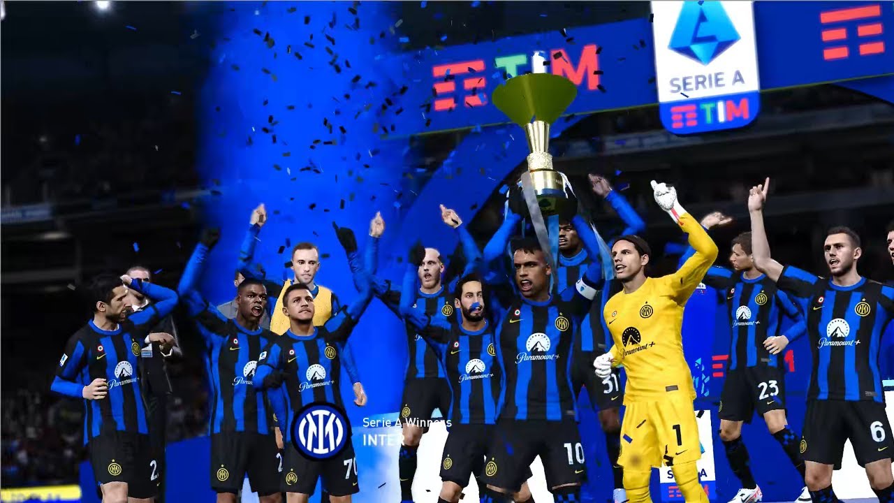 INTER ON FIELD CELEBRATIONS 2nd STAR | LIFT SERIE A Trophy | MILAN 1-2 ...