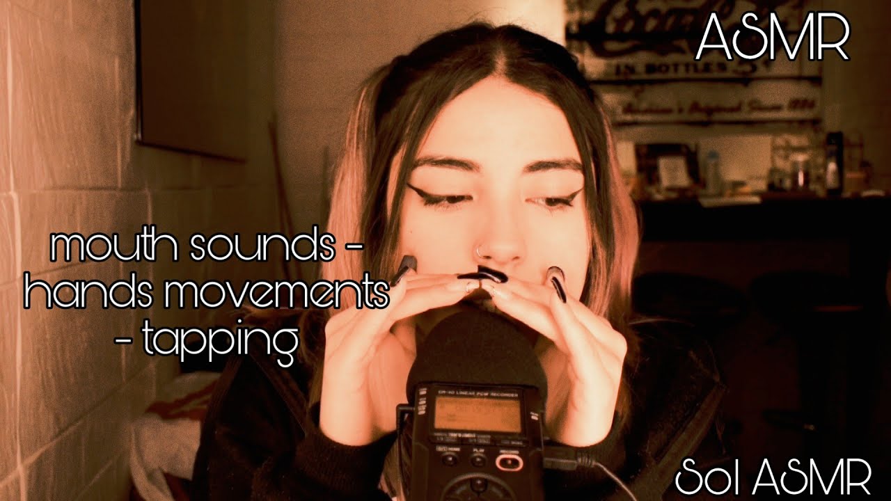 ASMR | mouth sounds - hands movements - camera tapping - book tapping - NO talking - YouTube