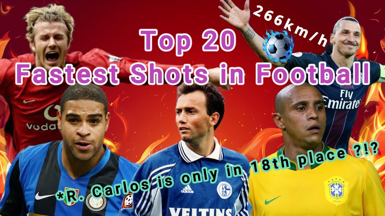 Top 20 Fastest Shots in Football - YouTube