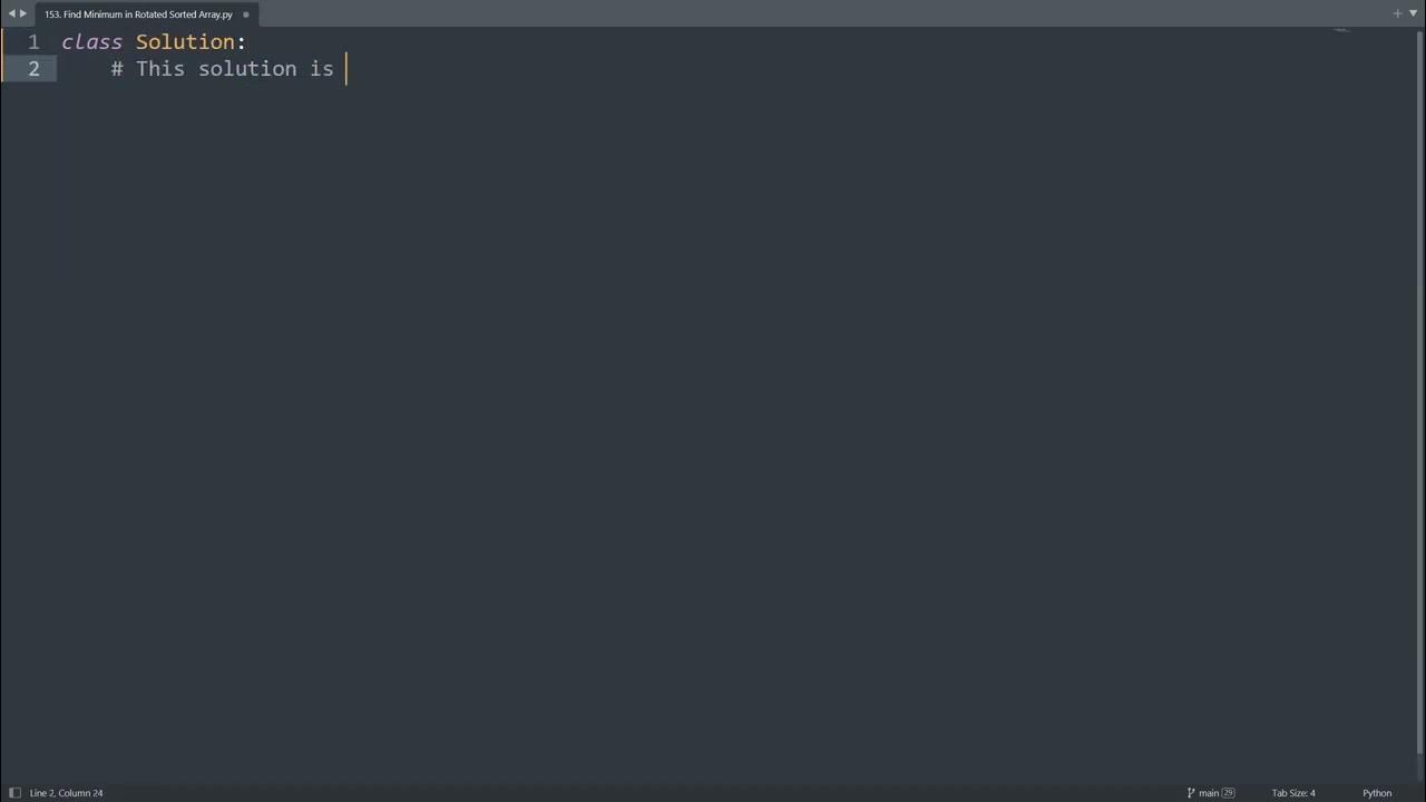 Leetcode 153. Find Minimum in Rotated Sorted Array in Python | Python Leetcode | Python Tutorial ...