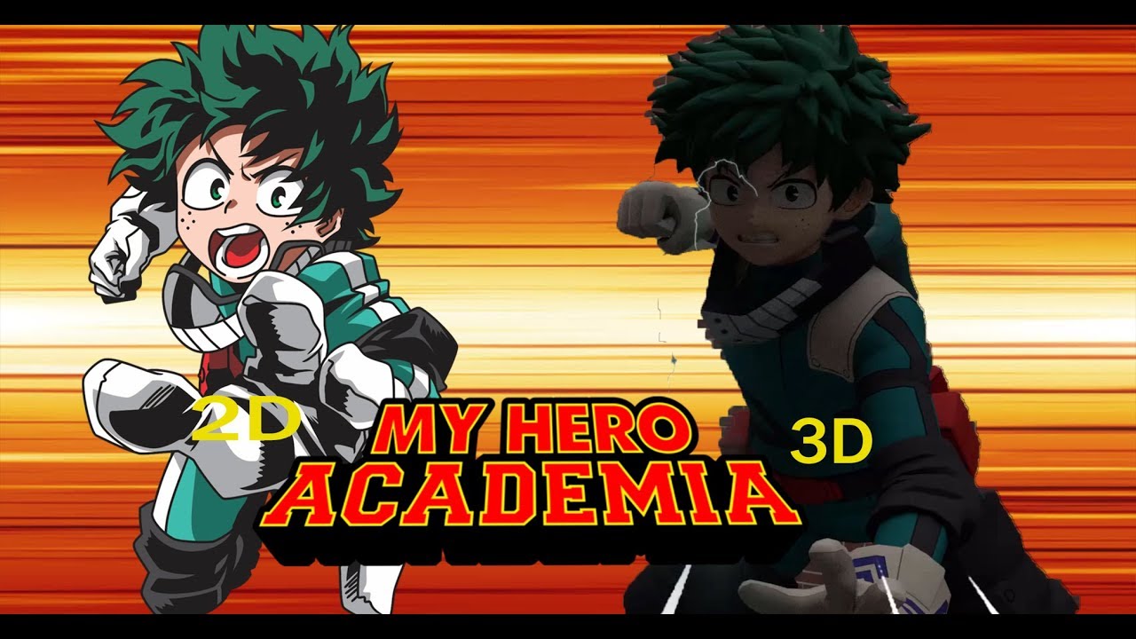 2D vs 3D Animation My Hero Academia Reference Video - YouTube