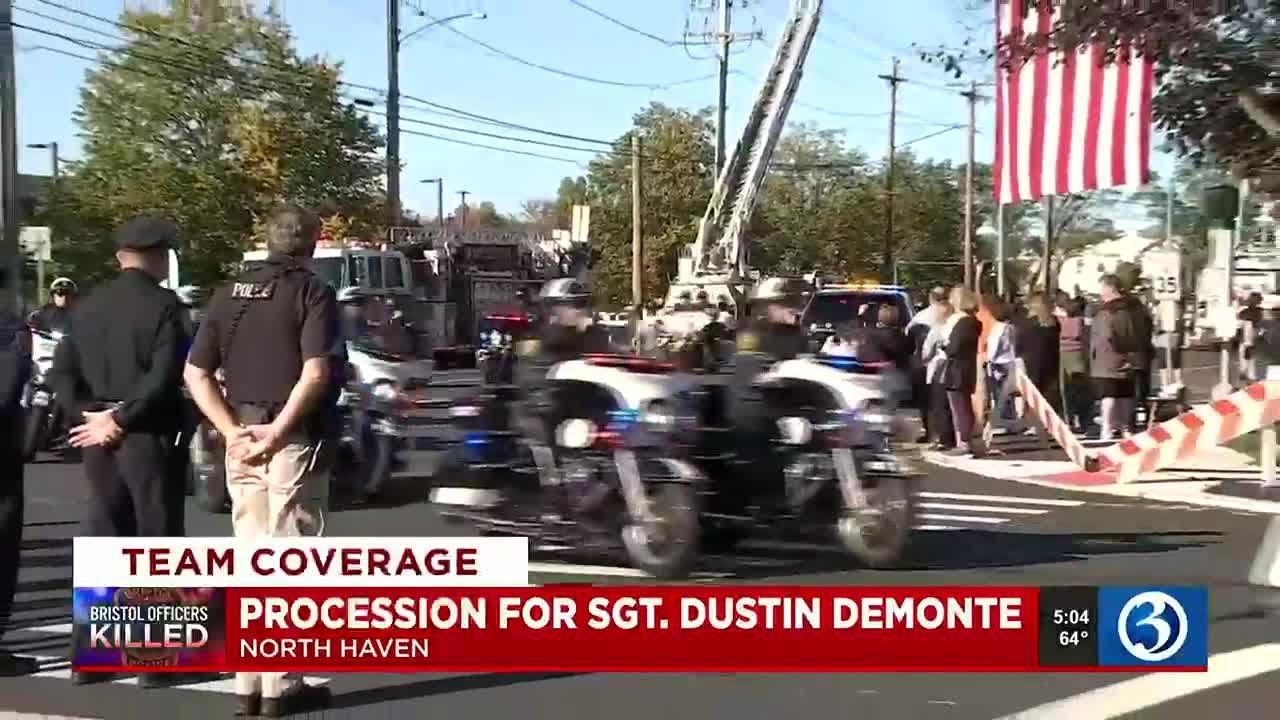 Procession for Sgt. Dustin Demonte - YouTube