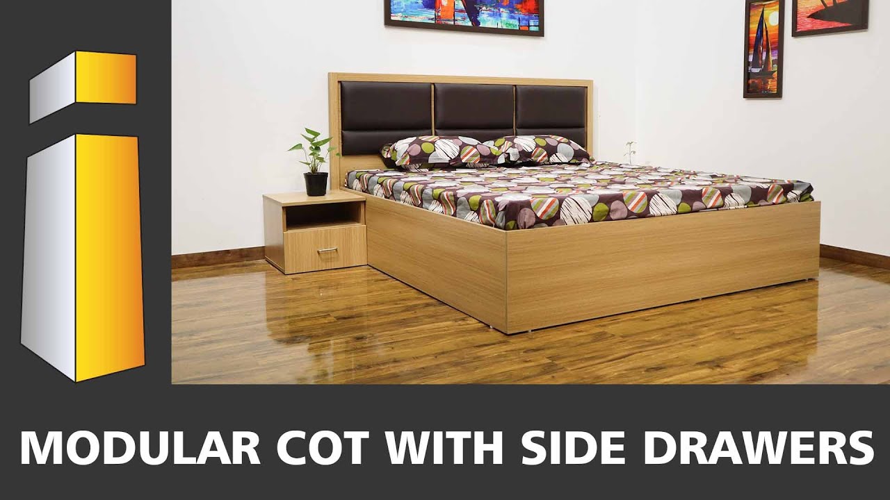 Modular cot with side tables 👍 i Build Interiors🏠 - YouTube