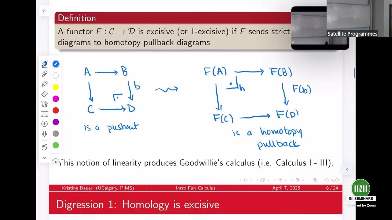 Dr. Kristine Bauer | Introduction to functor calculus: What is linearity? - YouTube