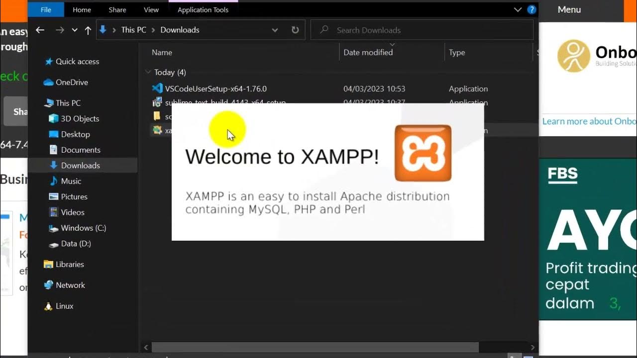 Cara Download dan Install XAMPP di Windows 10 - YouTube