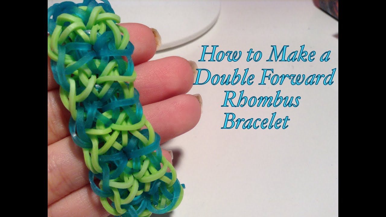 How to Make a Rainbow Loom Double Forward Rhombus Bracelet - YouTube