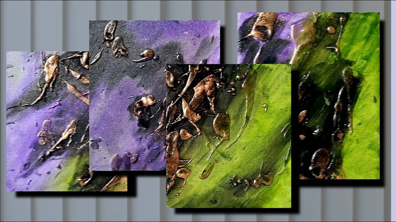Acrylic painting techniques / Texture wall art / canvas painting / Step ...