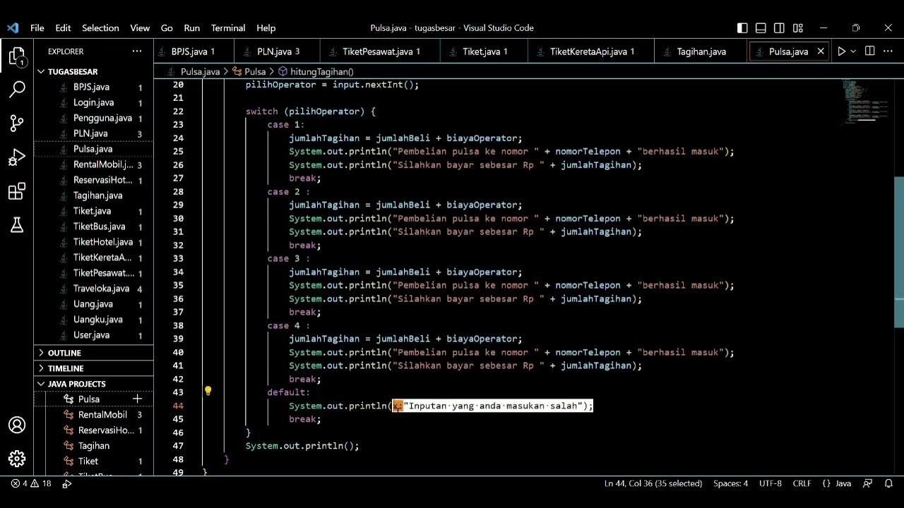 Implementasi Program Bisnis Aplikasi Traveloka Bentuk Program Sederhana Menggunakan 4 Pilar OOP ...