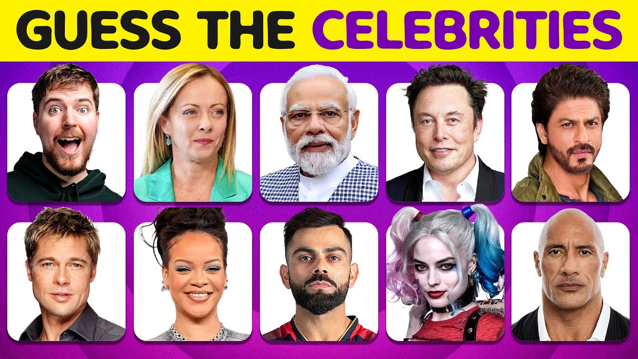Guess the celebrity quiz | Guess the Celebrity in 3 Seconds | Most ...