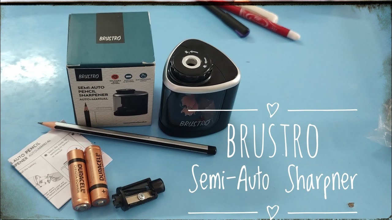Brustro Semi-auto Pencil Sharpener - YouTube