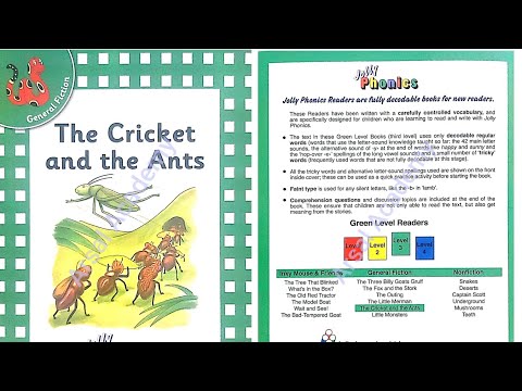 The Cricket and the Ants |  Jolly Phonics  Readers  @ArsalAcademy