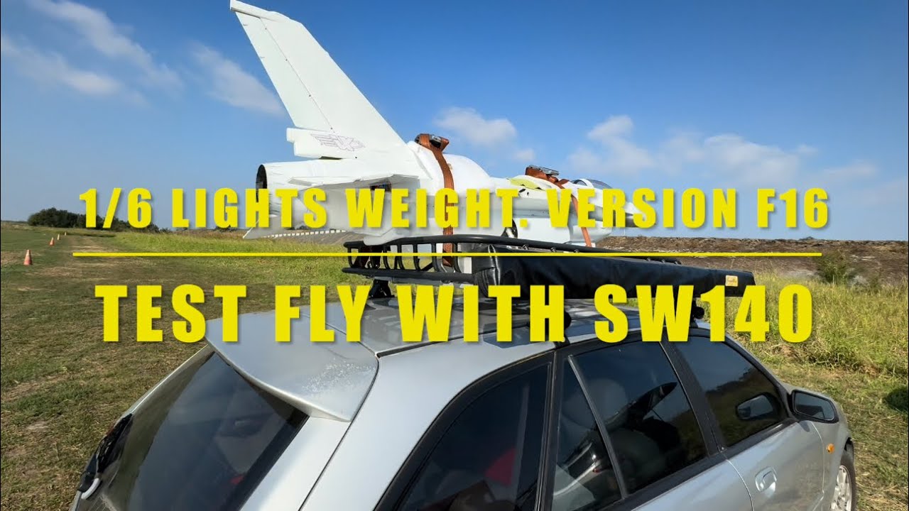 1/6 2.5 M light version F16 test fly. - YouTube