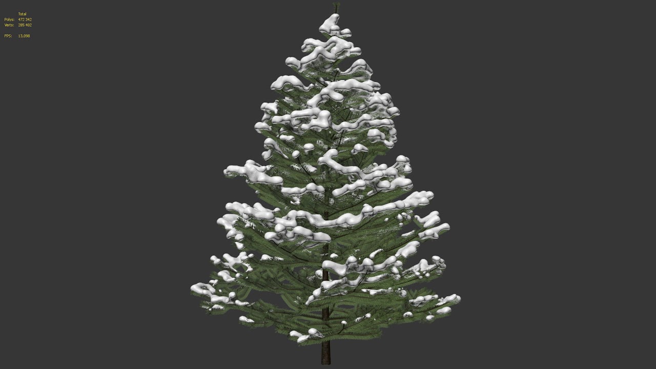growing snow on fir (tyflow) - YouTube