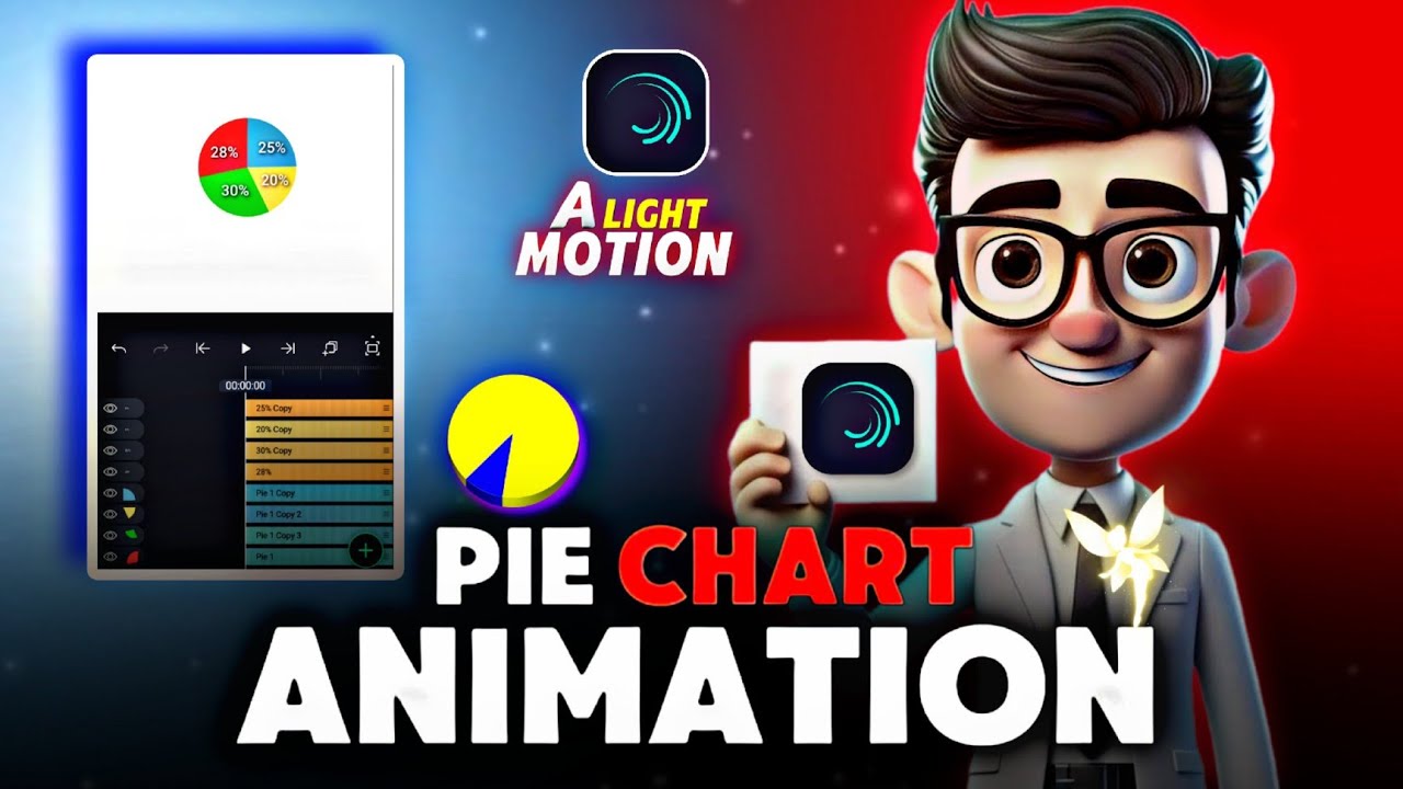 3D Pie Chart Animation Tutorial in Alight Motion | Step-by-Step Guide 😎 ...
