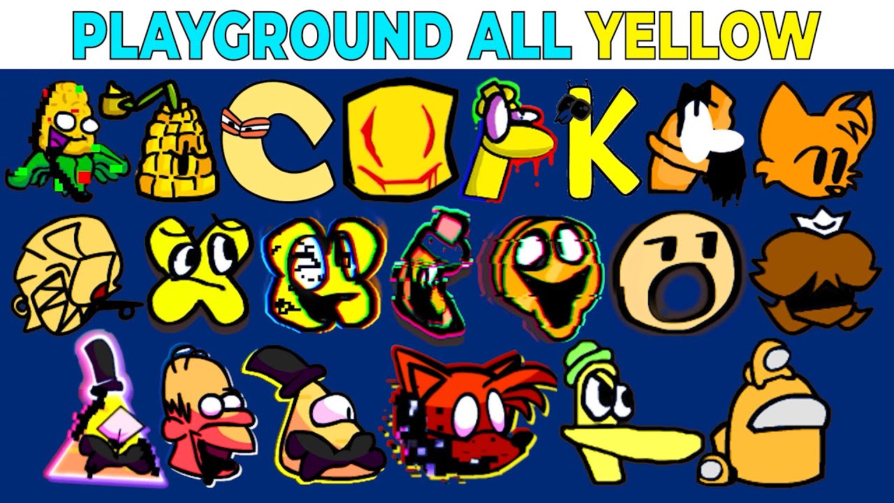 FNF Character Test | Gameplay VS My Playground | ALL Yellow Test #4 ...