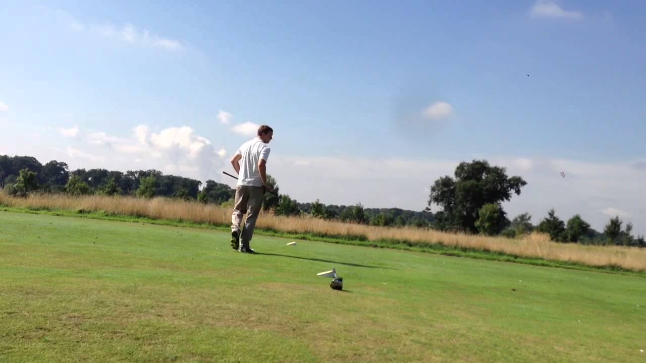 Driver vs 3 iron swing - YouTube