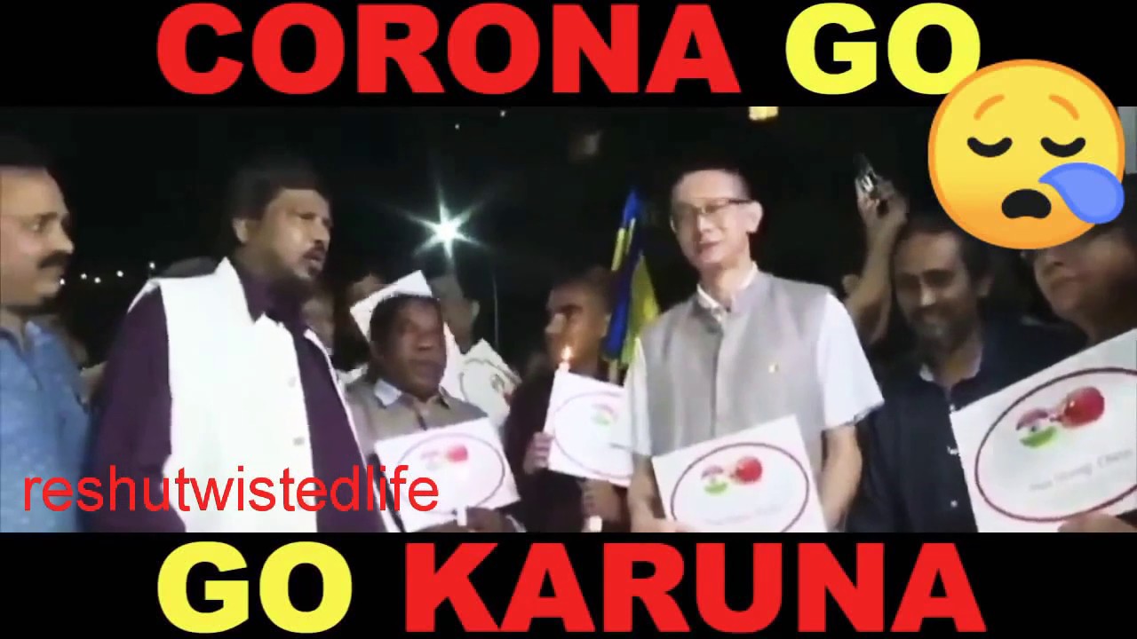 "Go Corona..Go Corona"Ramdas Athawale saying Corona go!Go Corona ...