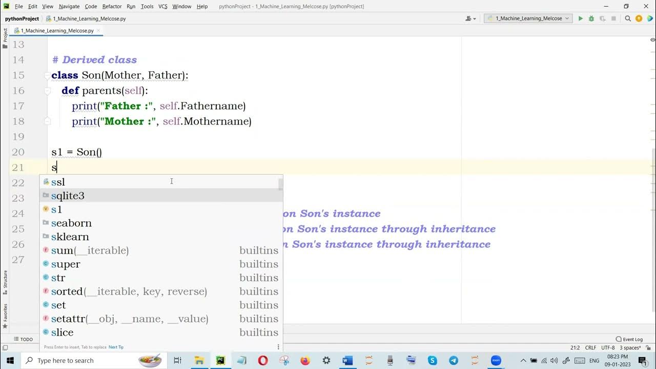 Advanced Python - Level 1 - Day 006 (OOPS - Multiple, Multilevel, Hierarchical, Hybrid ...