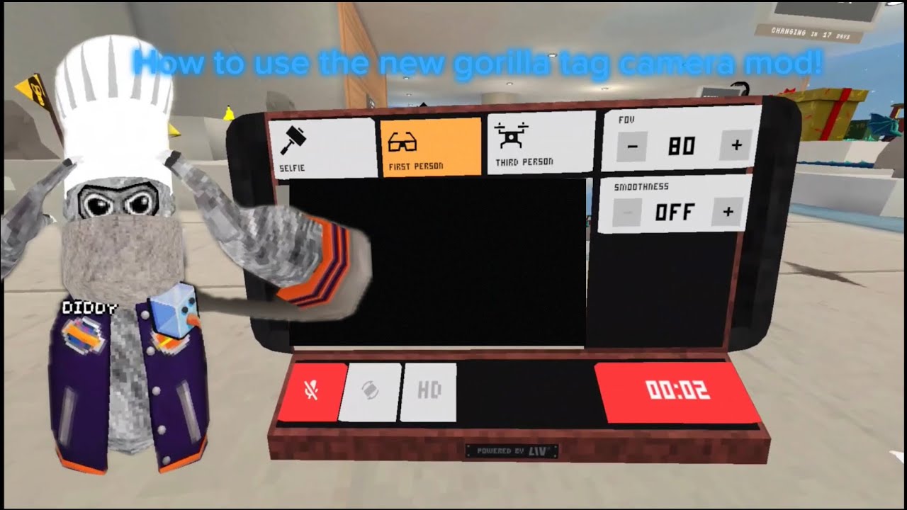 How to use the gorilla tag camera mod. - YouTube