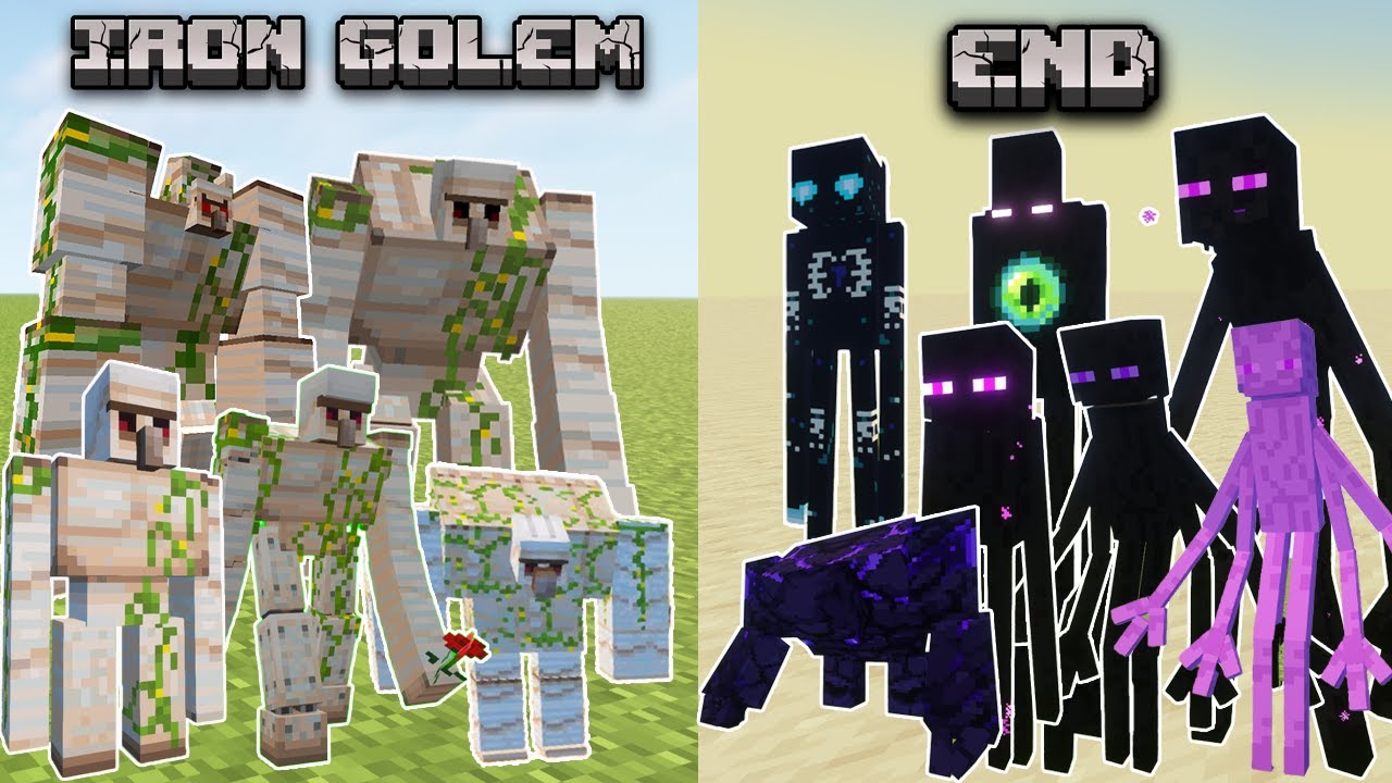 The End vs All Iron Golems - Minecraft Mob Battle - YouTube