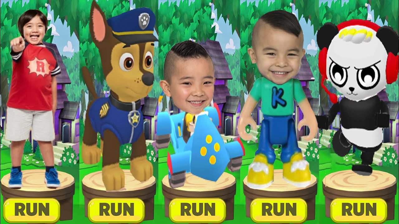 Tag with Ryan vs Tag with Chase vs CKN Car Toys Hero Run Gameplay - YouTube