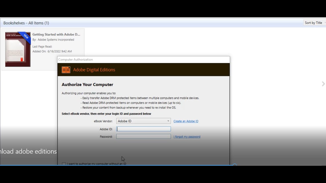 How to Download Adobe Editions - YouTube