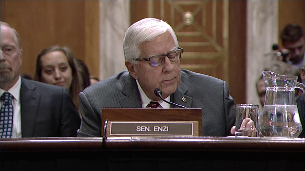 Senator Mike Enzi of Wyoming Introduces Rob Wallace to the Committee ...