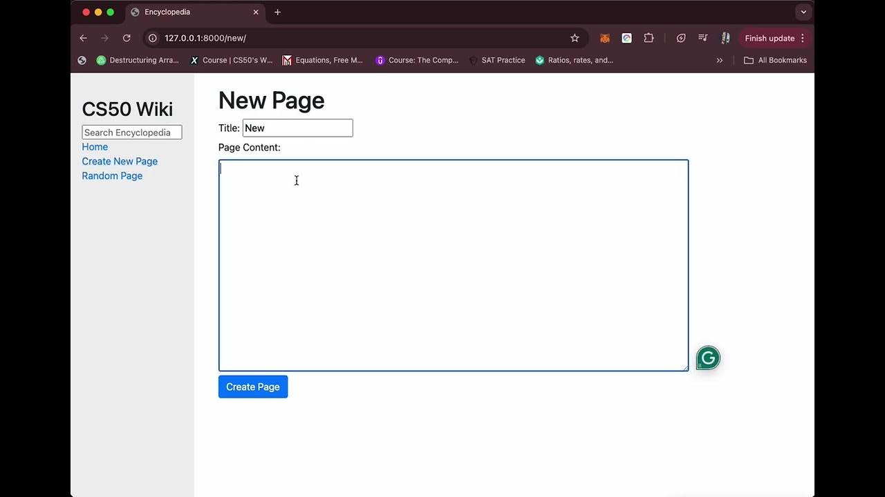 Harvard CS50 Web Course 2024 | Project 1: Wiki - YouTube