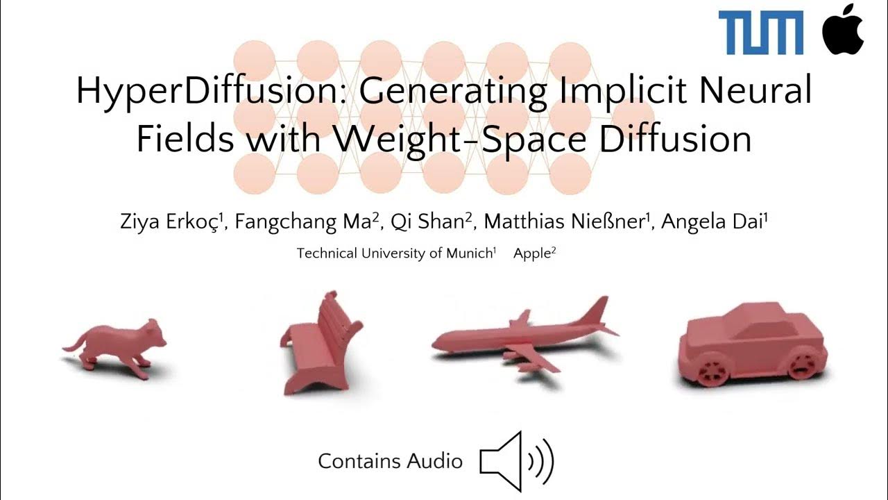 HyperDiffusion: Generating Implicit Neural Fields with Weight-Space Diffusion (ICCV'2023) - YouTube