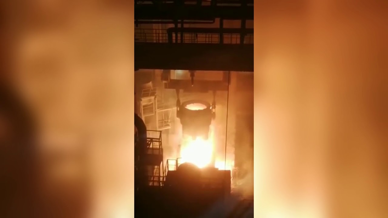 Iconic Terminator Scene Repeated As Molten Steel Spills - YouTube