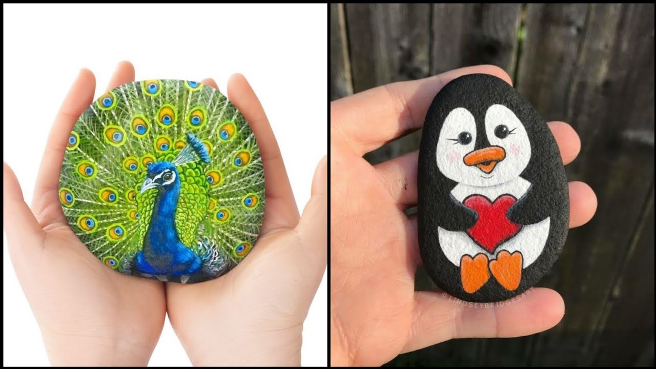 beautiful and unique pebble painting Home decorations Ideas - YouTube