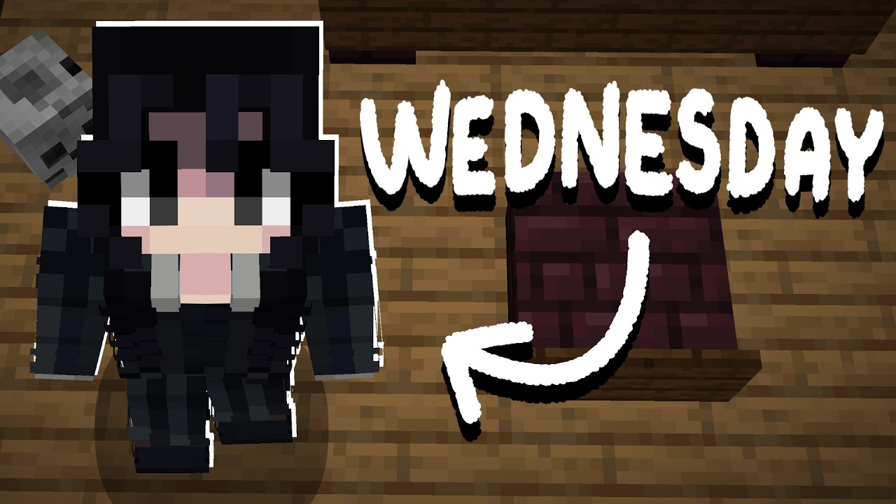 I Built Wednesday Addams in Minecraft - YouTube
