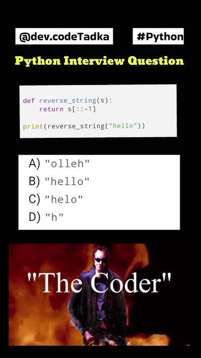 Python String Reversal Trick Interview Coding Question Python