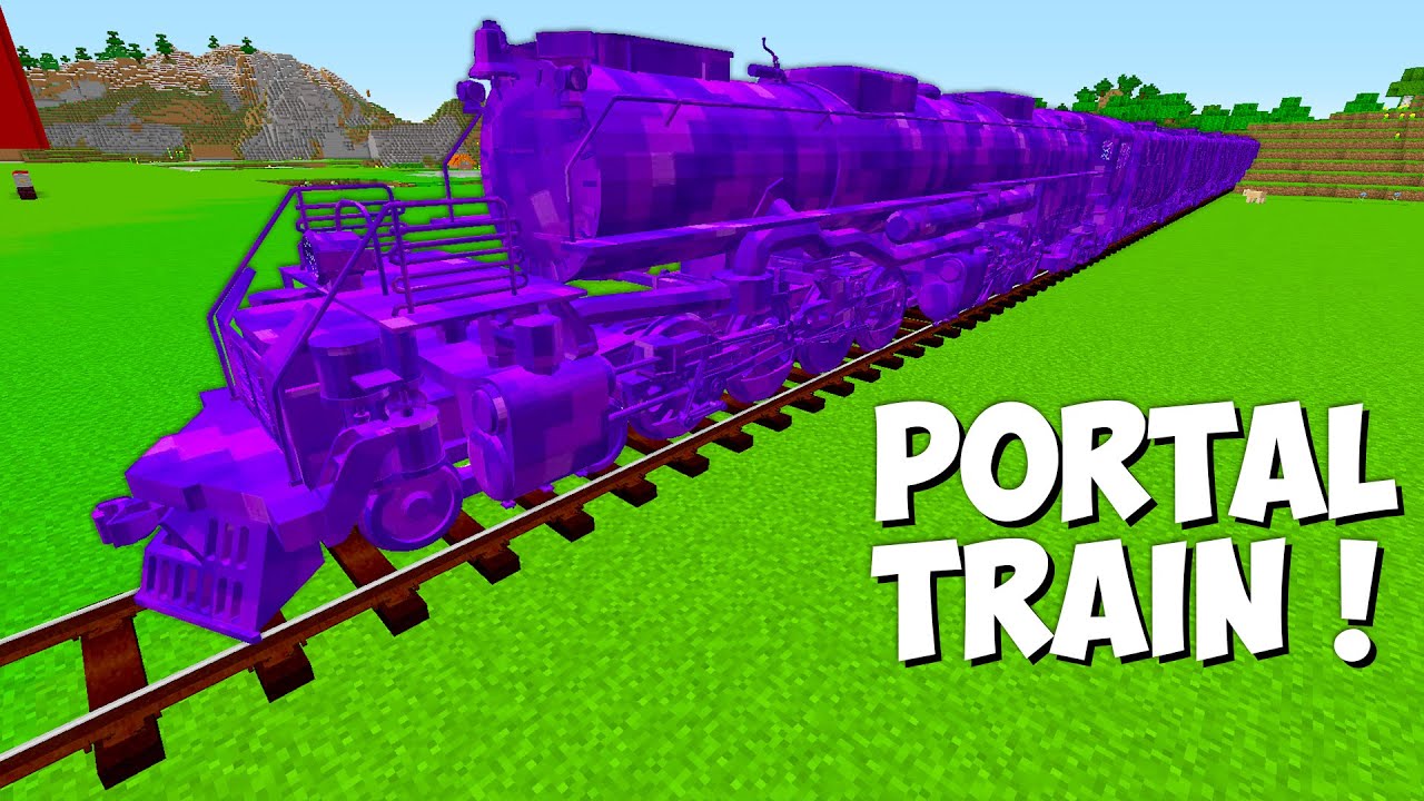 I found LONGEST PORTAL TRAIN in Minecraft ! What`s inside SECRET TRAIN ...