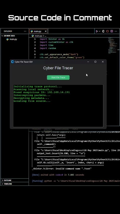 Cyber File Tracer – FuzzuTech 💻👨‍💻 | #hacker #python #ai #shorts #tech #foryou #viral #fuzzutech ...