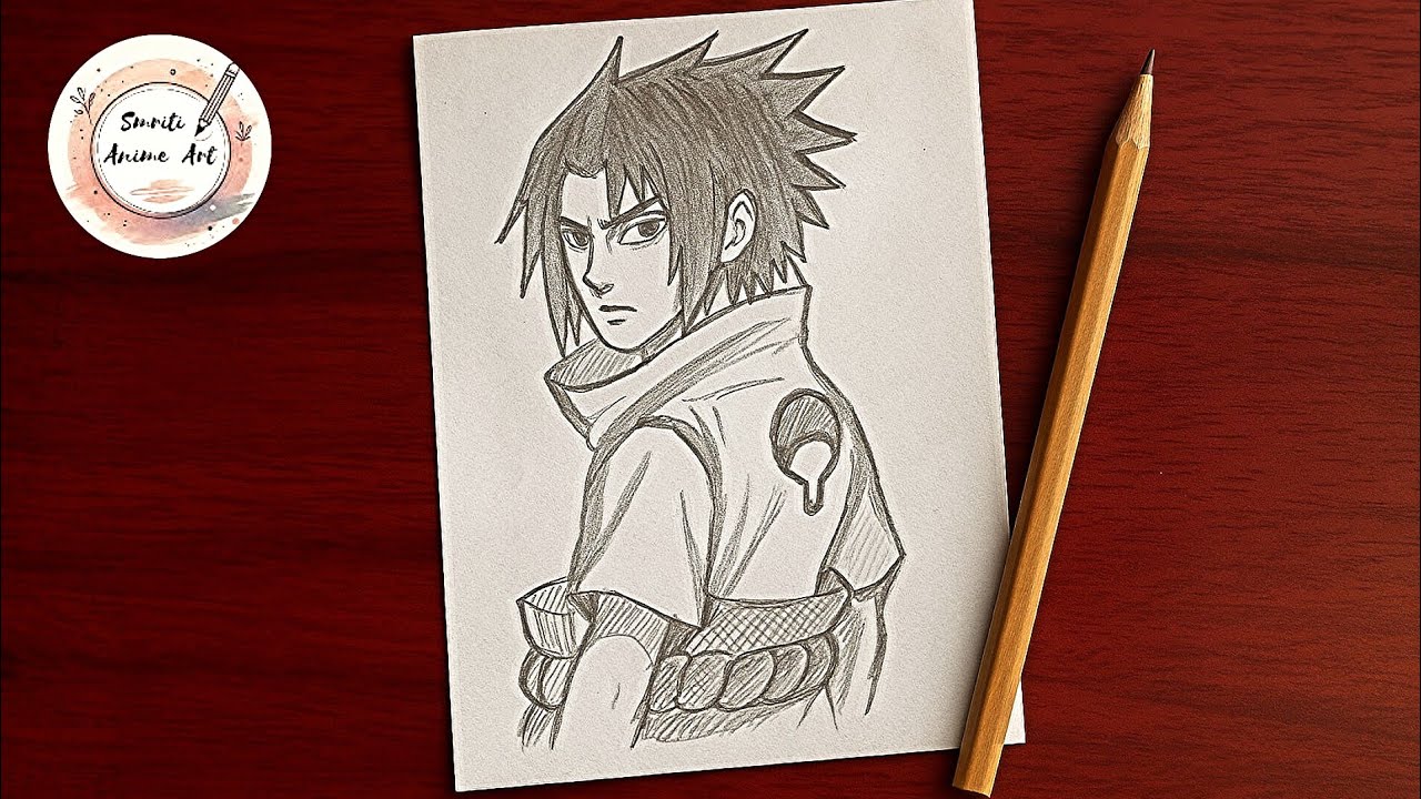 How to Draw Sasuke Uchiha | Sasuke Uchiha drawing | how to draw Naruto ...
