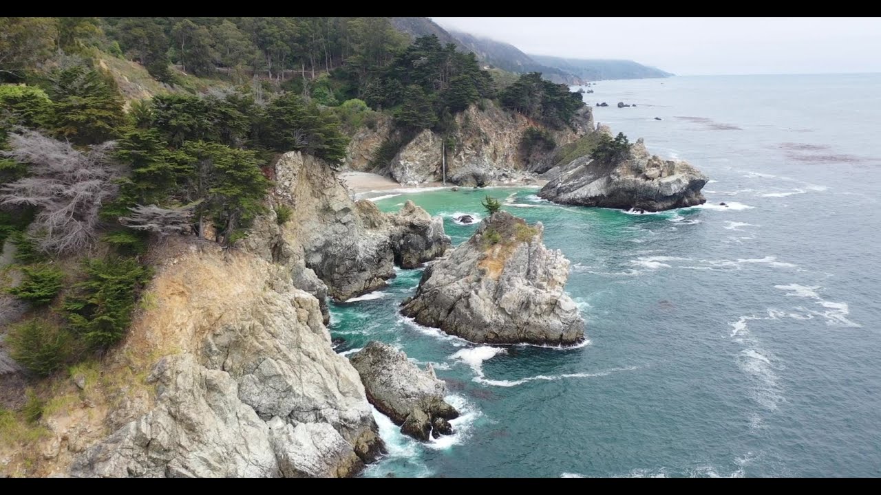 Gorgeous Ocean Waterfall in Big Sur California - YouTube