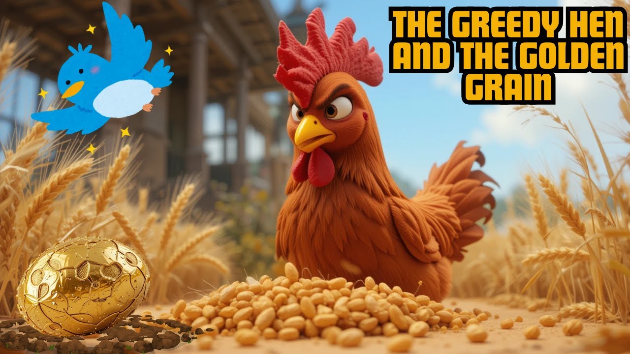 The Greedy Hen and the Golden Grain | Moral Stories for Kids | Animated ...