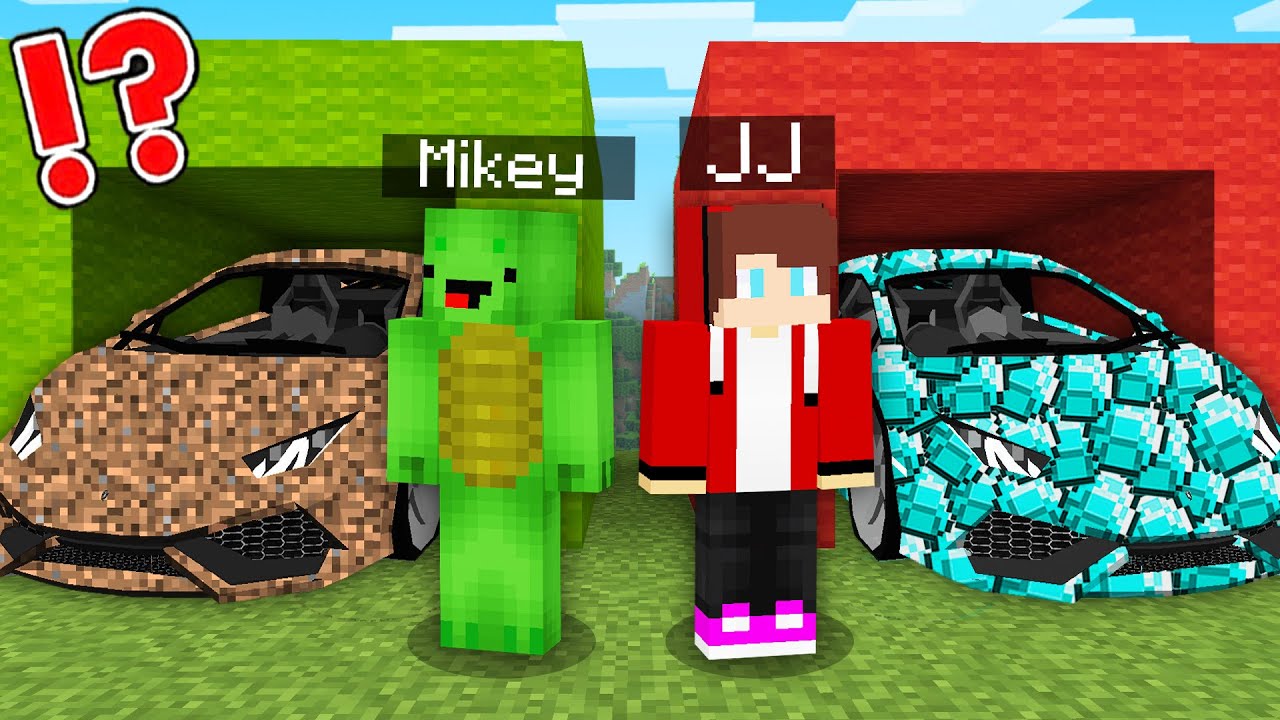 JJ vs Mikey Cars Challenge in Minecraft - Maizen - YouTube