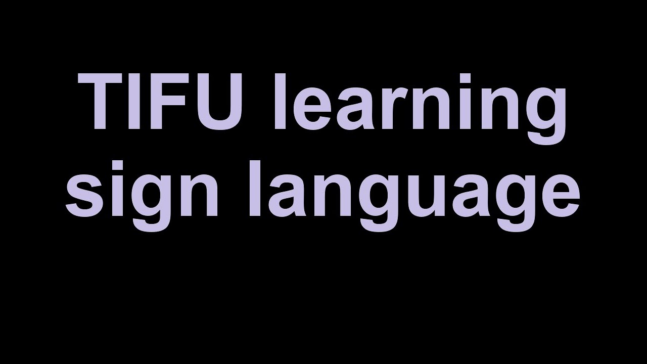 TIFU learning sign language - YouTube
