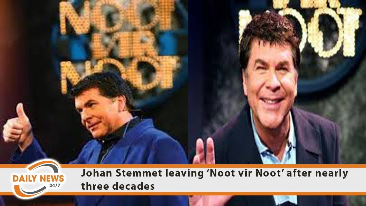 Johan Stemmet leaving ‘Noot vir Noot’ after nearly three decades - YouTube