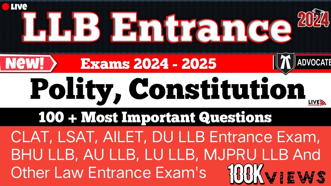 LLB Entrance Exam Question Paper | LLB Entrance Exam Previous Year ...