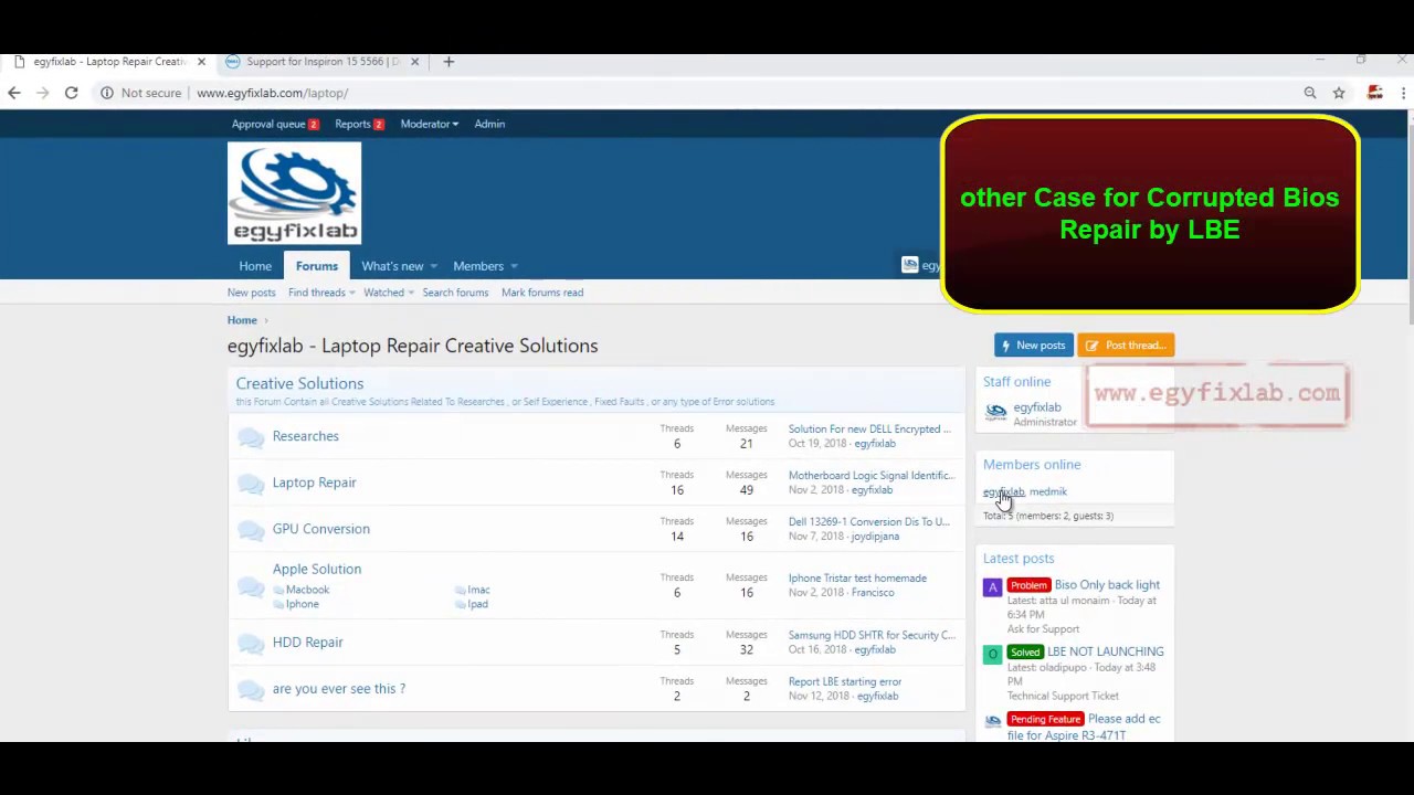 Repair Corrupted new Bios structure by LBE - YouTube