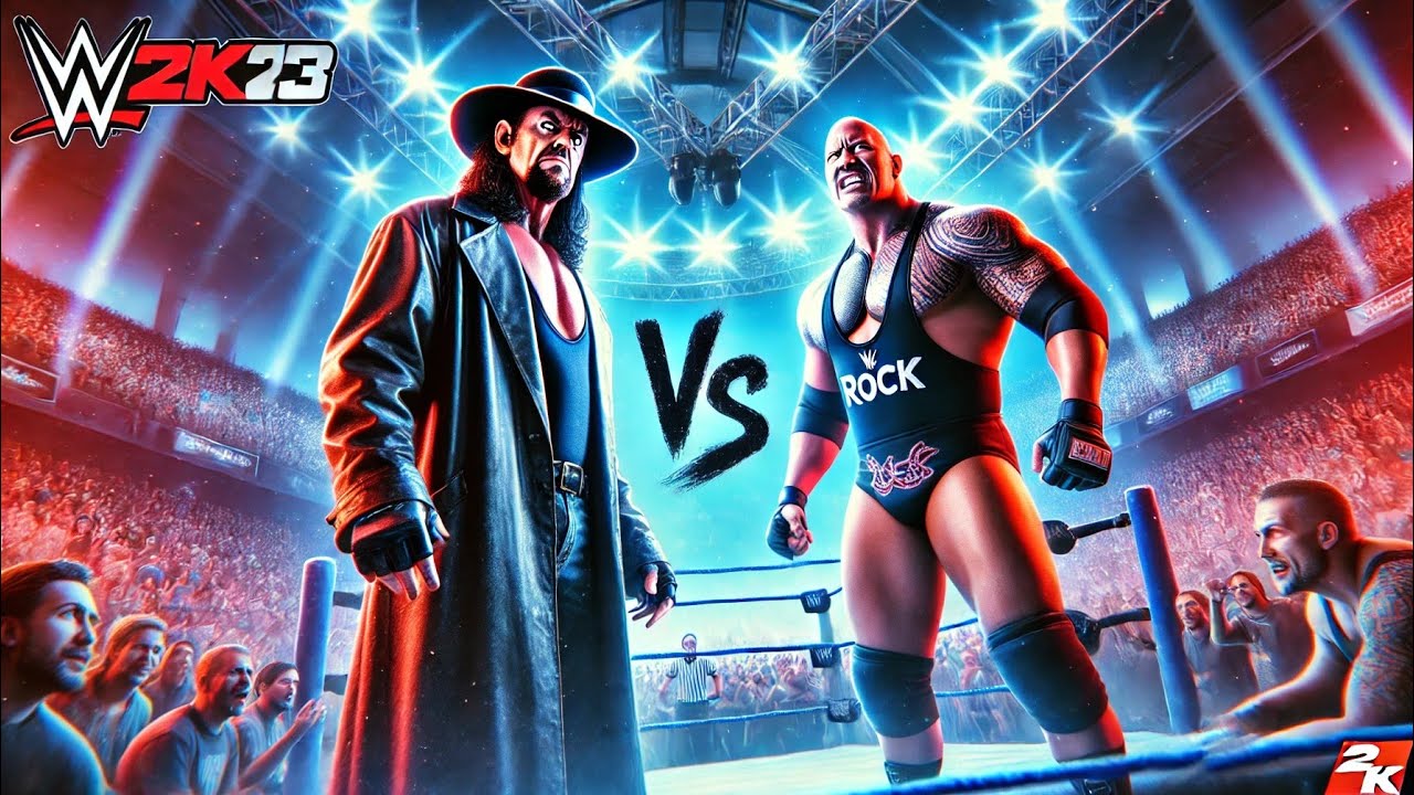 The Undertaker Vs The Rock WWE 2k23 full match gameplay - YouTube