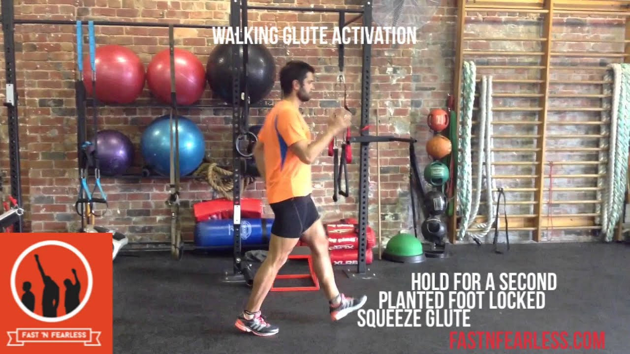 Walking Glute Activation - YouTube