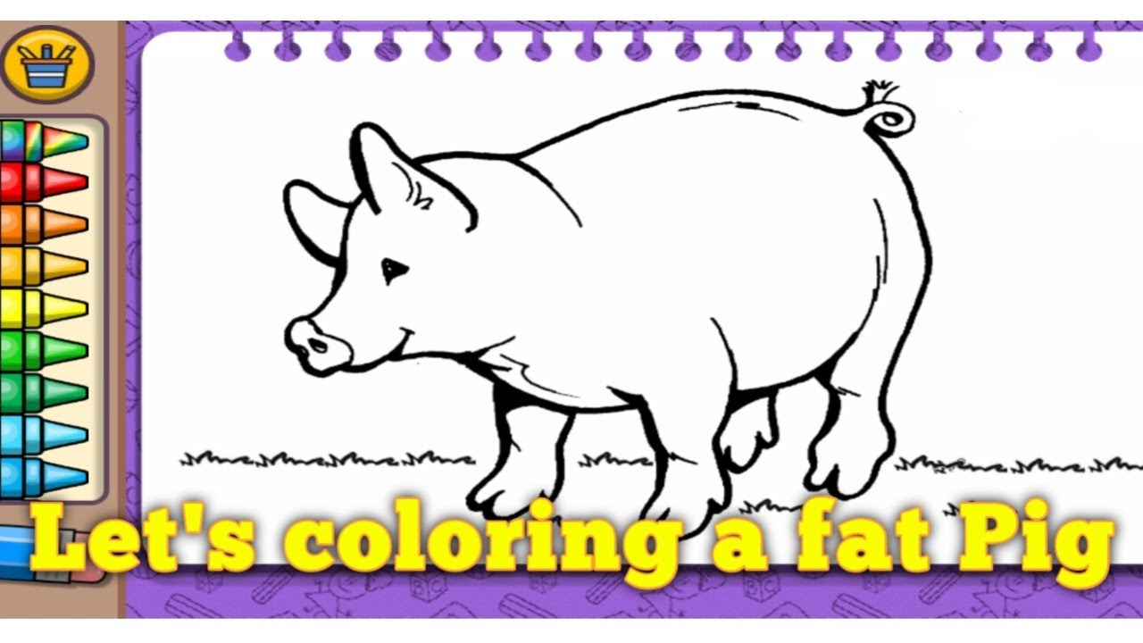 Let's coloring a fat pig | Coloring | Hyuhyu channel - YouTube
