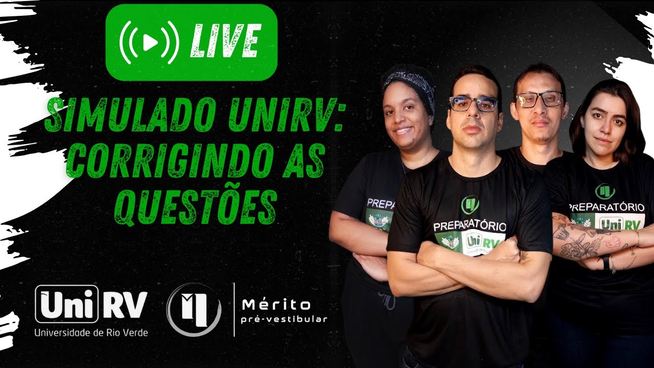 LIVE #013 - Correção do Simulado para Medicina da UniRV! - YouTube