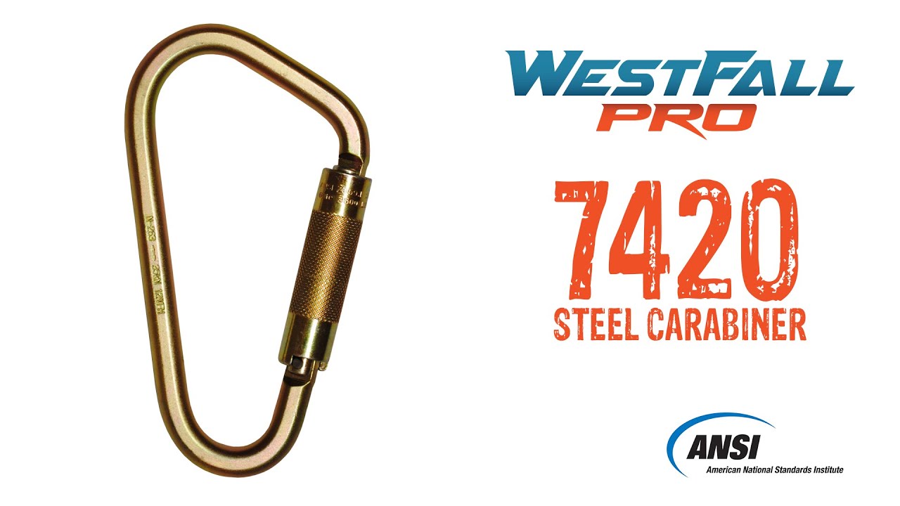 Westfall Pro WF-07420 7" x 3-3/4" Steel Carabiner with 1-3/4" Gate ...